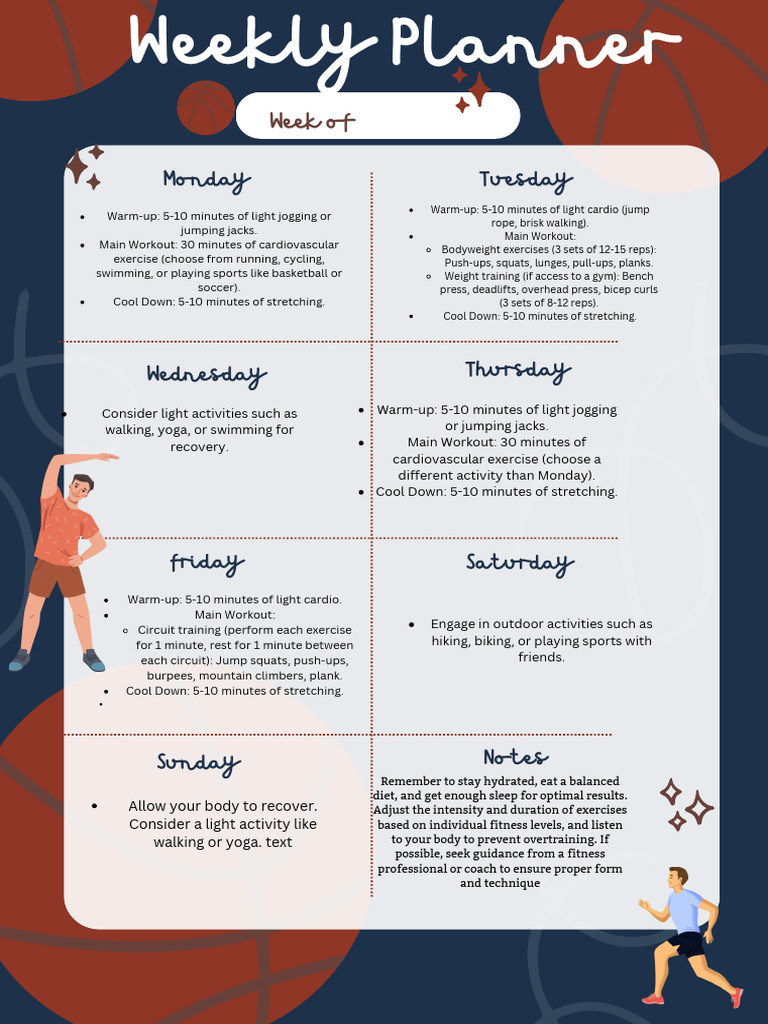 Fitness Weekly Planner | PDF