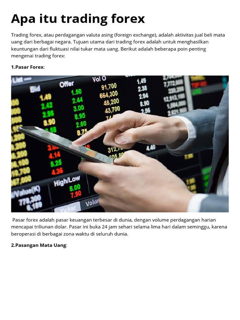 Apa Itu Trading Forex | PDF