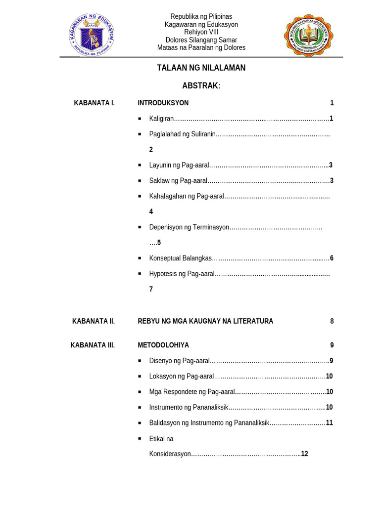 Pananaliksik Row 3 Chapter 1 5 SECOND HALF | PDF
