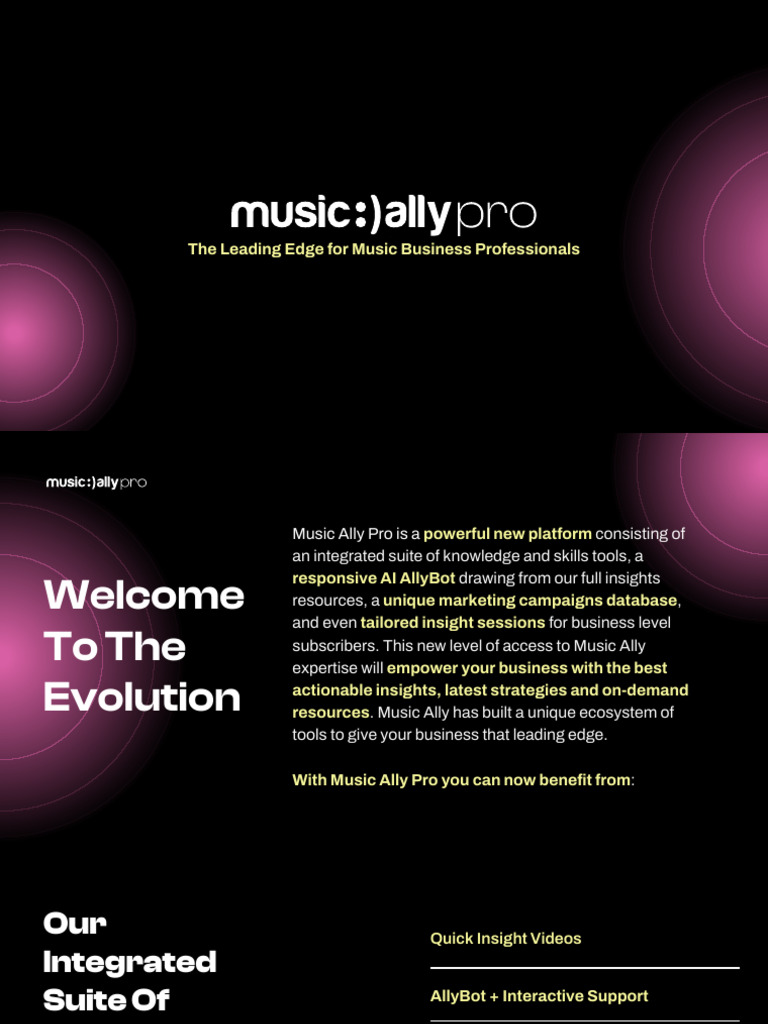 Music Ally Pro Intro | PDF