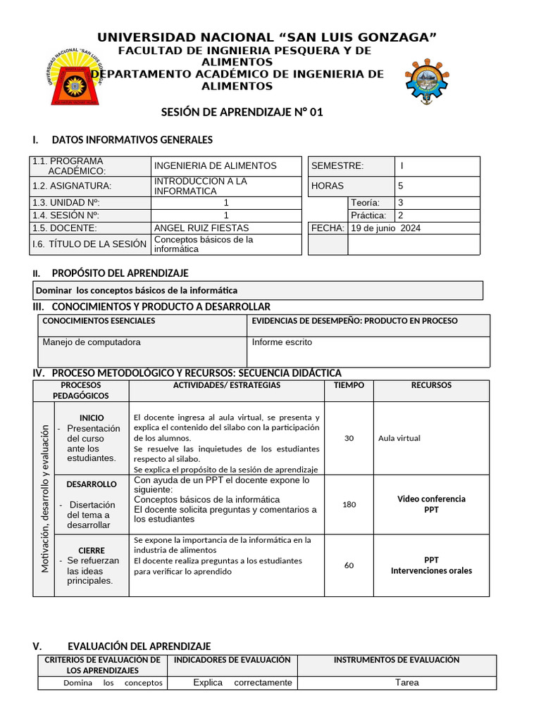 Sesion 1 Informatica | PDF