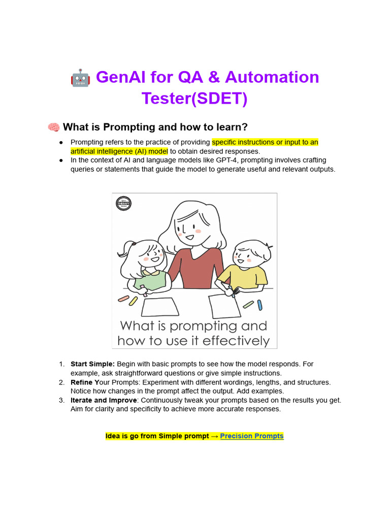 Gen AI For QA - SDET - Automation Testers Notes - TheTestingAcademy ...