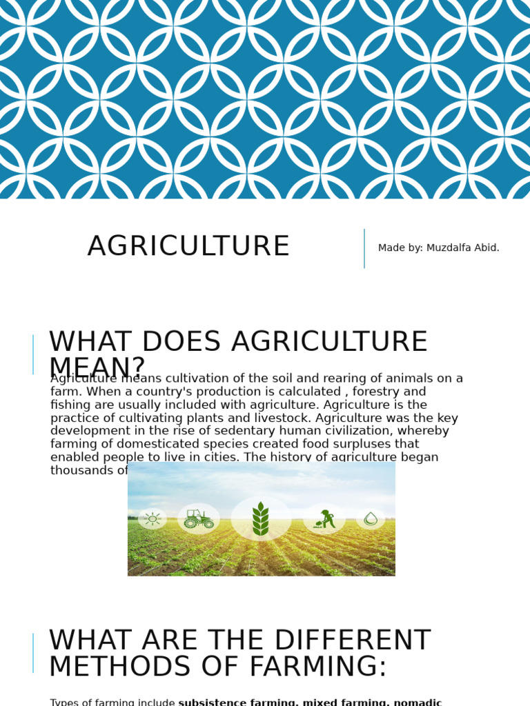 Understanding Agriculture and Farming Methods | PDF