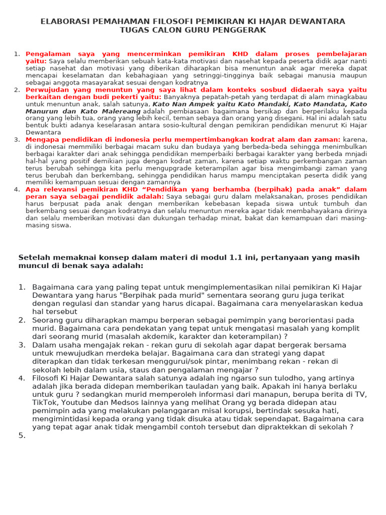 Elaborasi Pemahaman | PDF