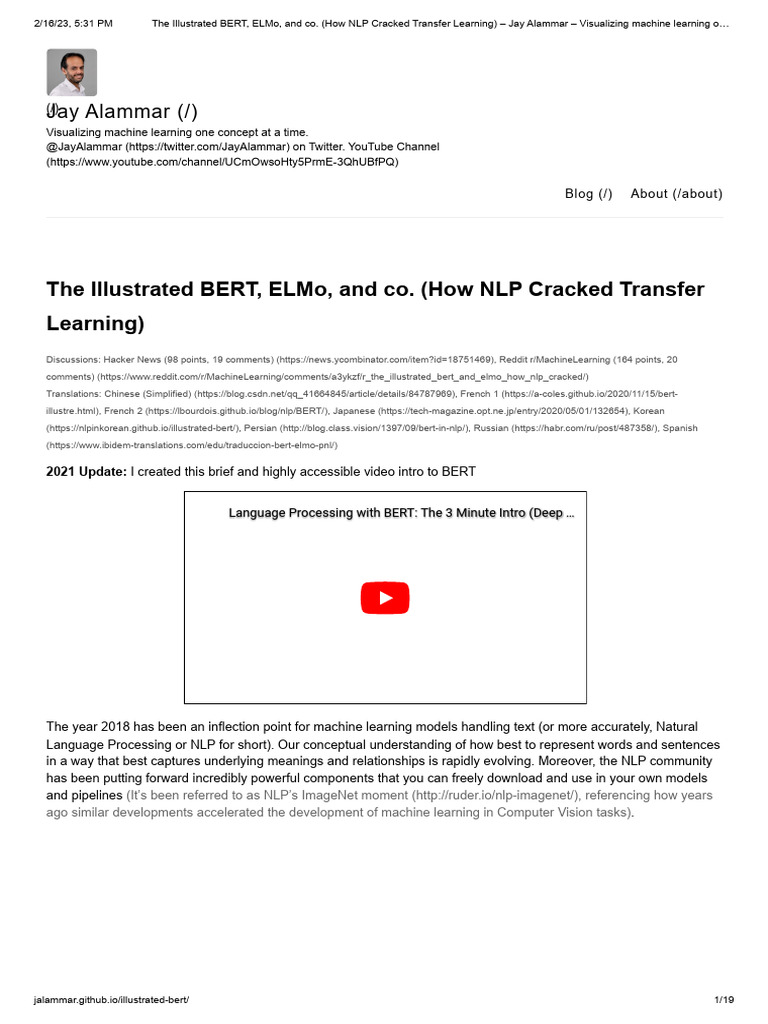 The Illustrated BERT, ELMo, and Co. (How NLP Cracked Transfer Learning) - Jay Alammar ...