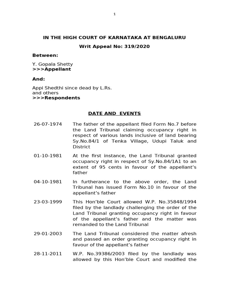 Writ Appeal Format | PDF