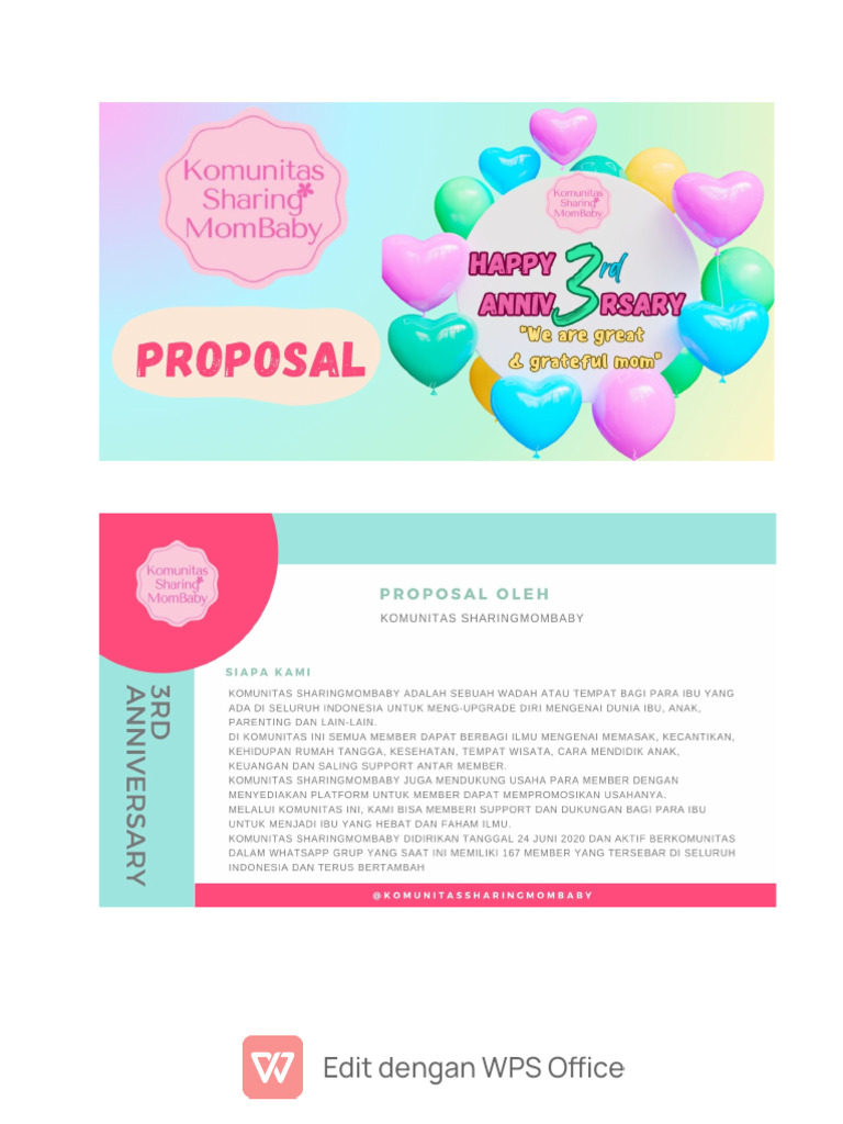 Proposal 3rd Aniversary KSMB Final | PDF