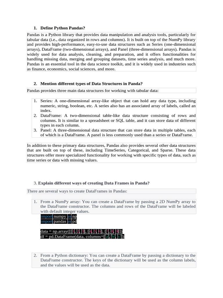 Python Question Bank Solution | PDF