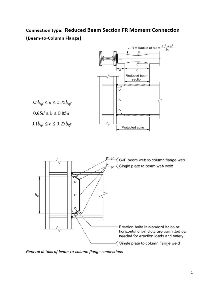 Reduced Beam Moment Connection Pdf