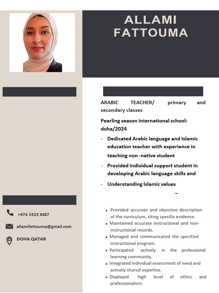 Resume Fatma Allami | PDF
