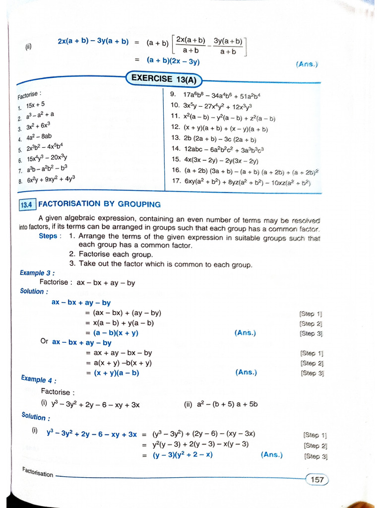Class 8 Factorisation | PDF