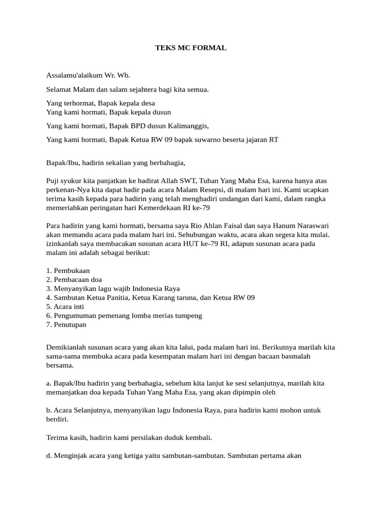 TEKS MC FORMAL | PDF