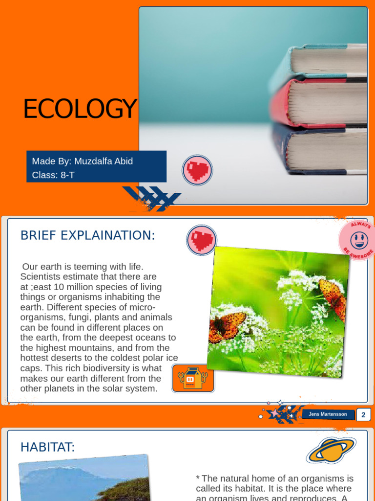 ECOLOGY Presentation Science . | PDF | Habitat | Earth