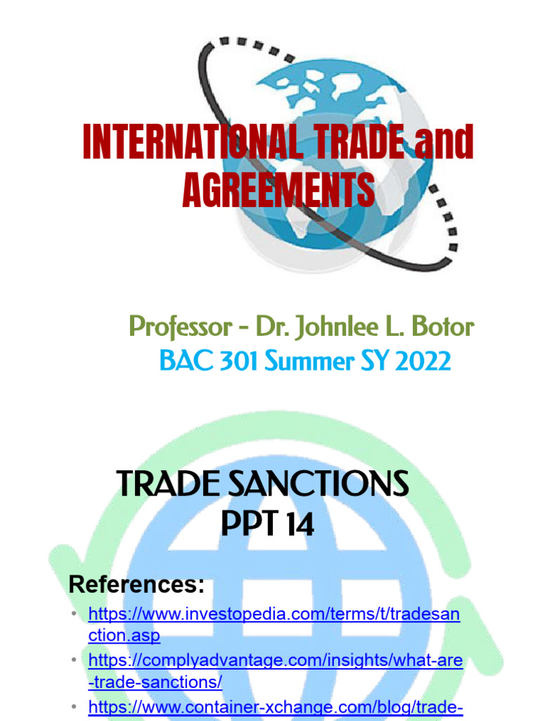 14 - Trade Sanctions | PDF