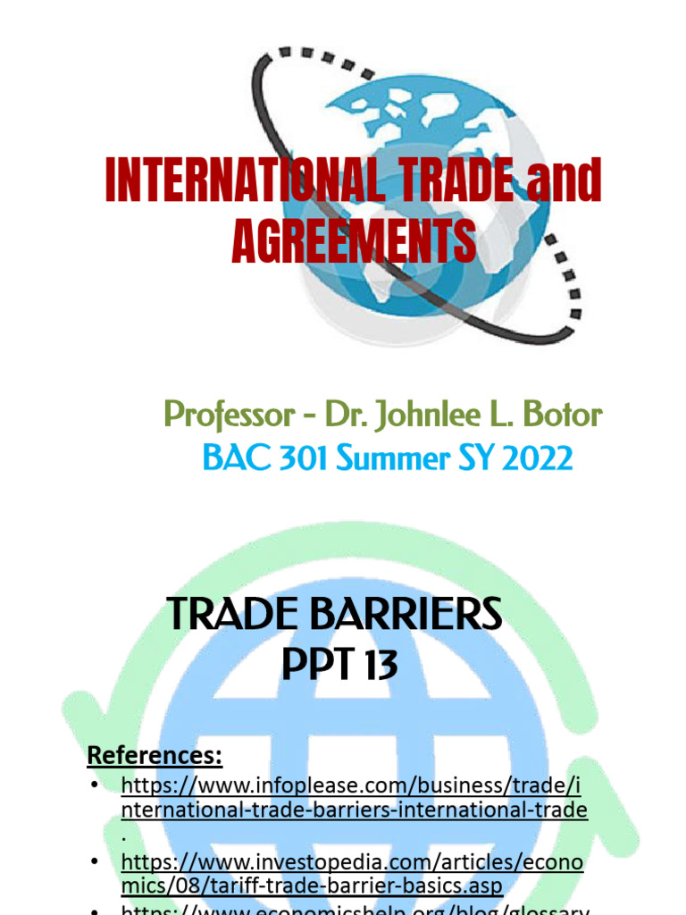 13 - Trade Barriers | PDF