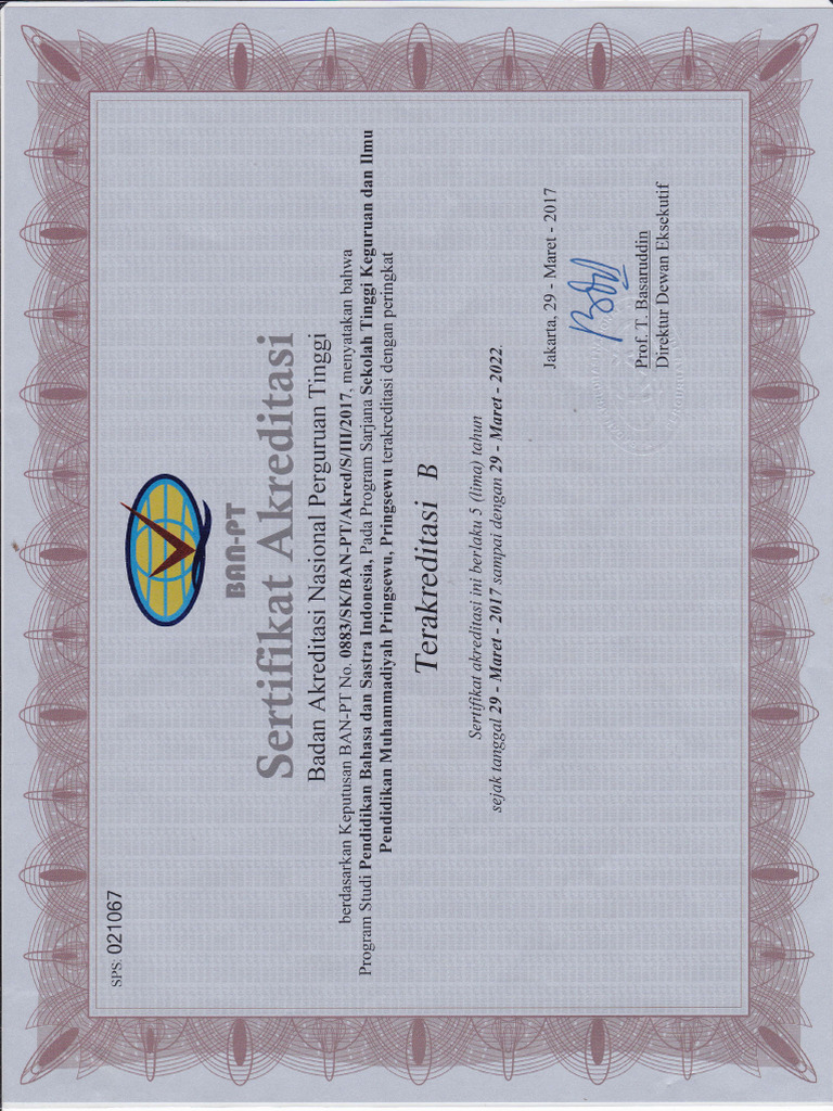 Akred Bindo B 17 - 22 | PDF