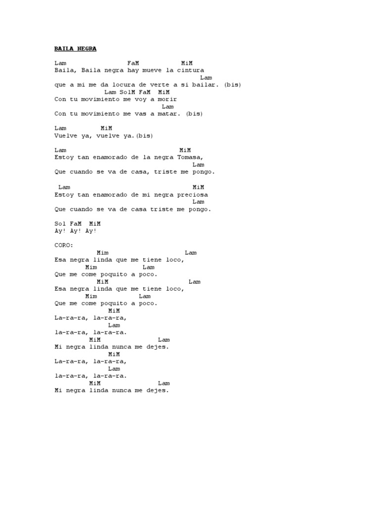 Baila Negra | PDF