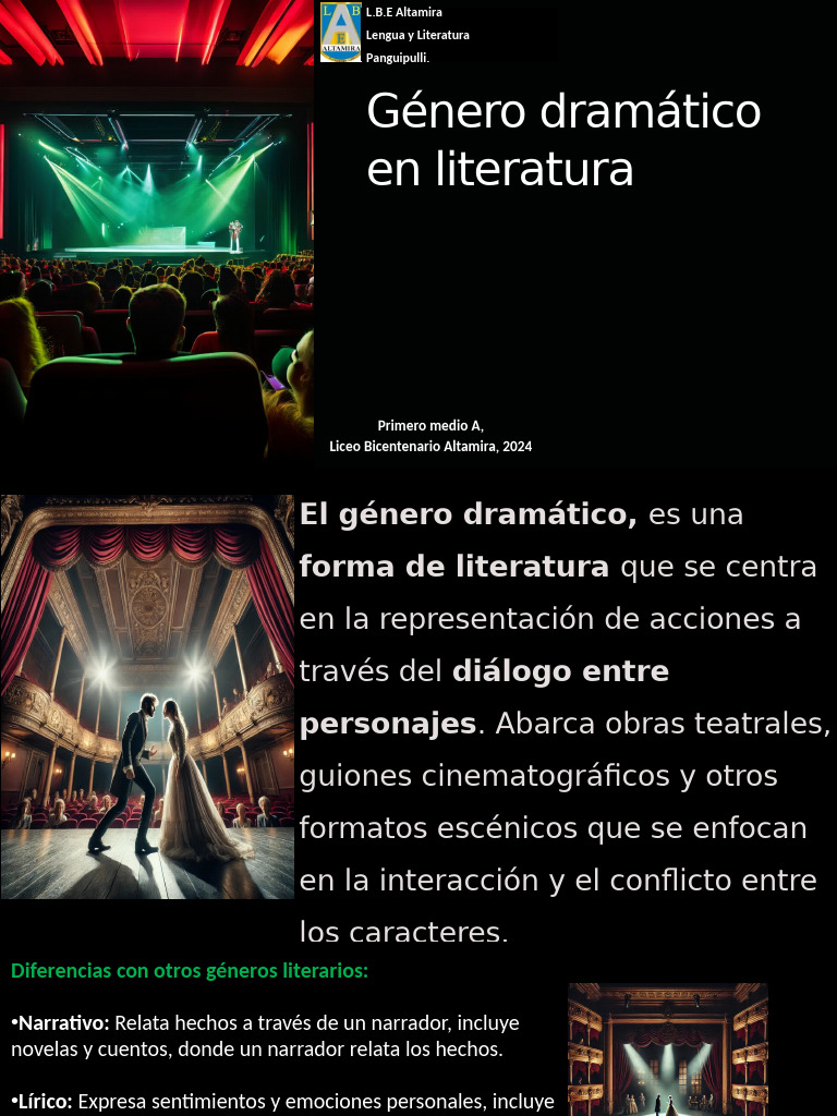 Introduccion Al Genero Dramático en Literatura | PDF | Teatro | Tragedia