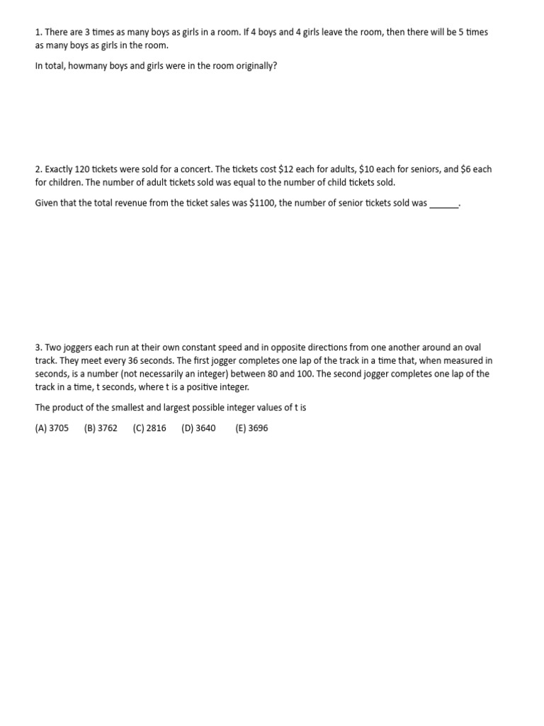 Practice of Basic Word Problems | PDF | Mean | Sports & Recreation