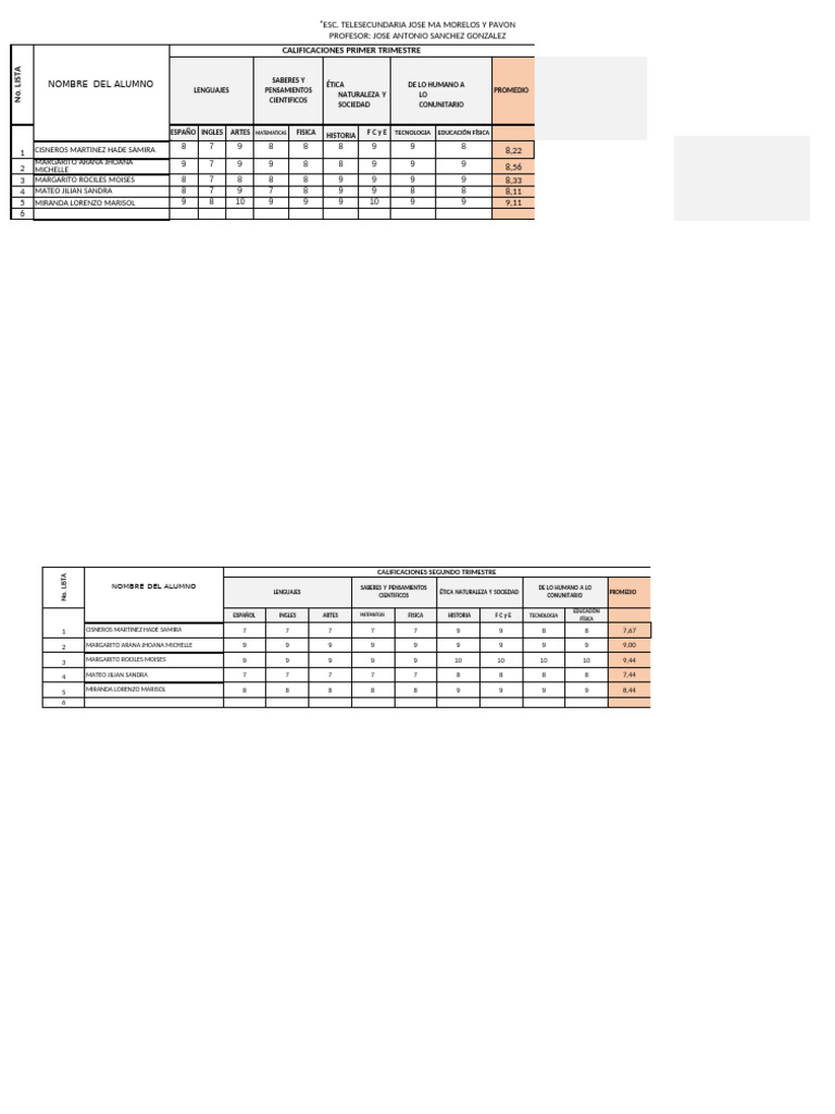 Evaluación Trimestral | PDF