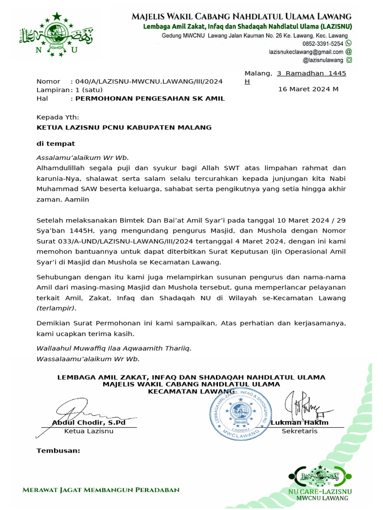 SK Amil Masjid-Mushola 2024 | PDF