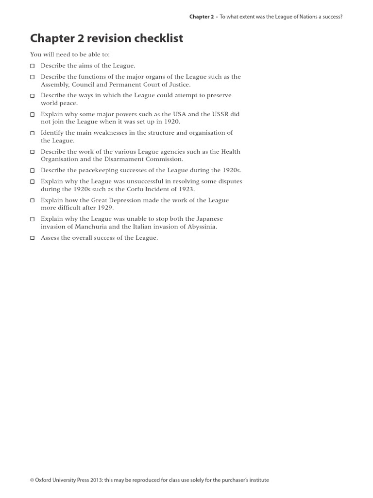 Chap 2 Checklist | PDF