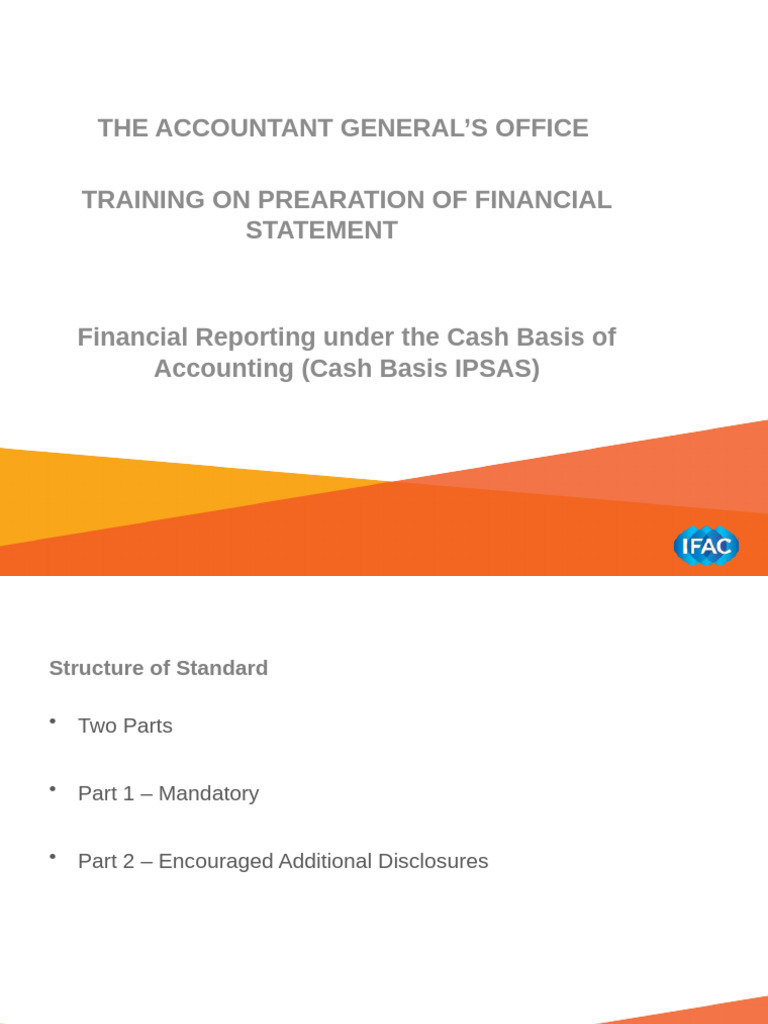 Presentation IPSAS CAsh Basis Cash-Basis - 2023.2024 | PDF