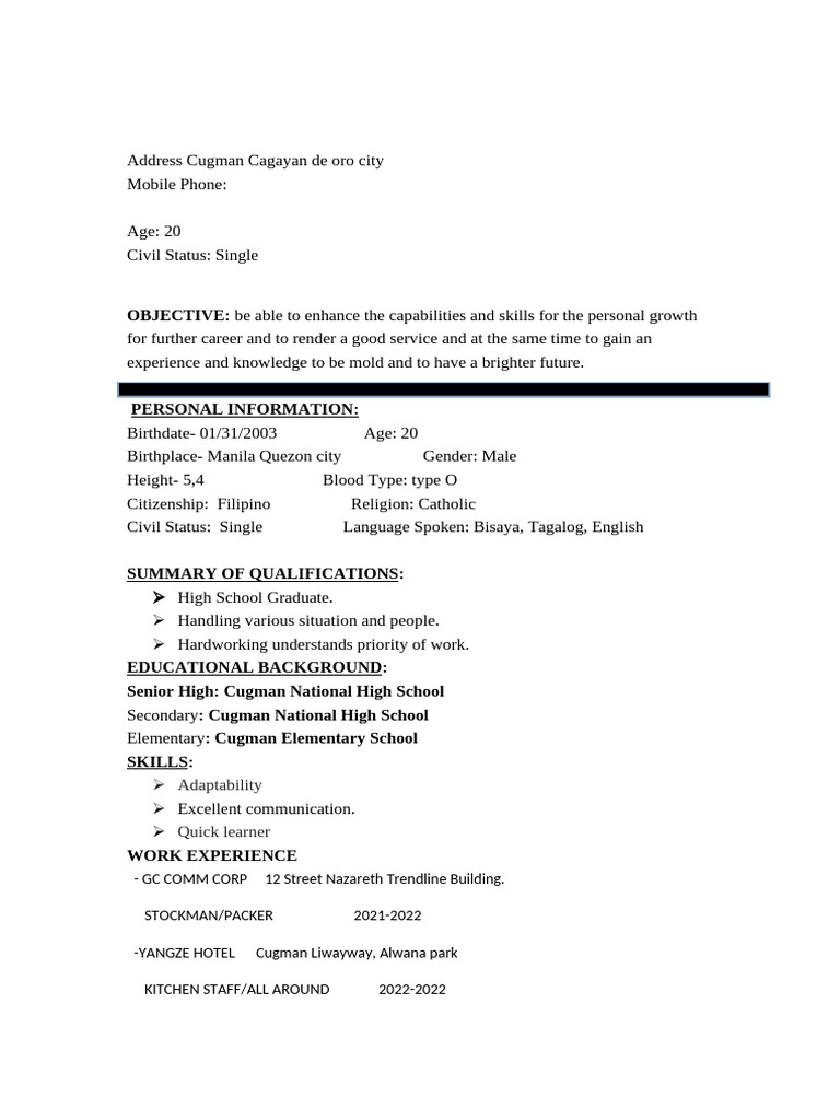 Jessie Rey Resume | PDF
