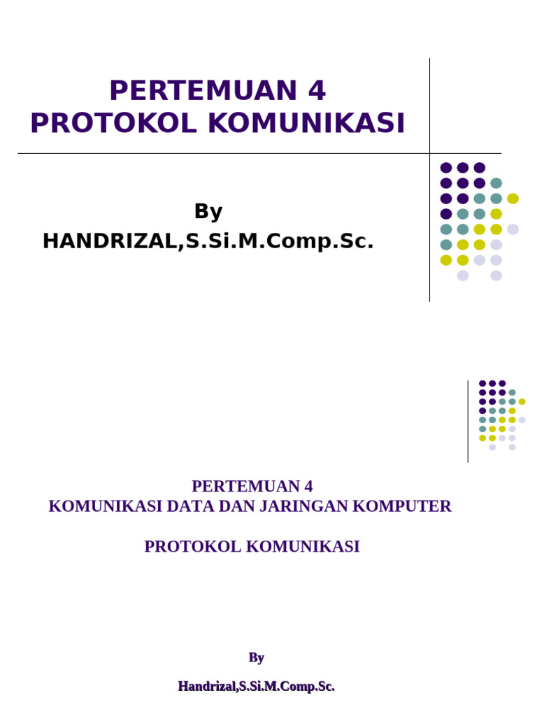Pertemuan 4 Protokol Komunikasi | PDF