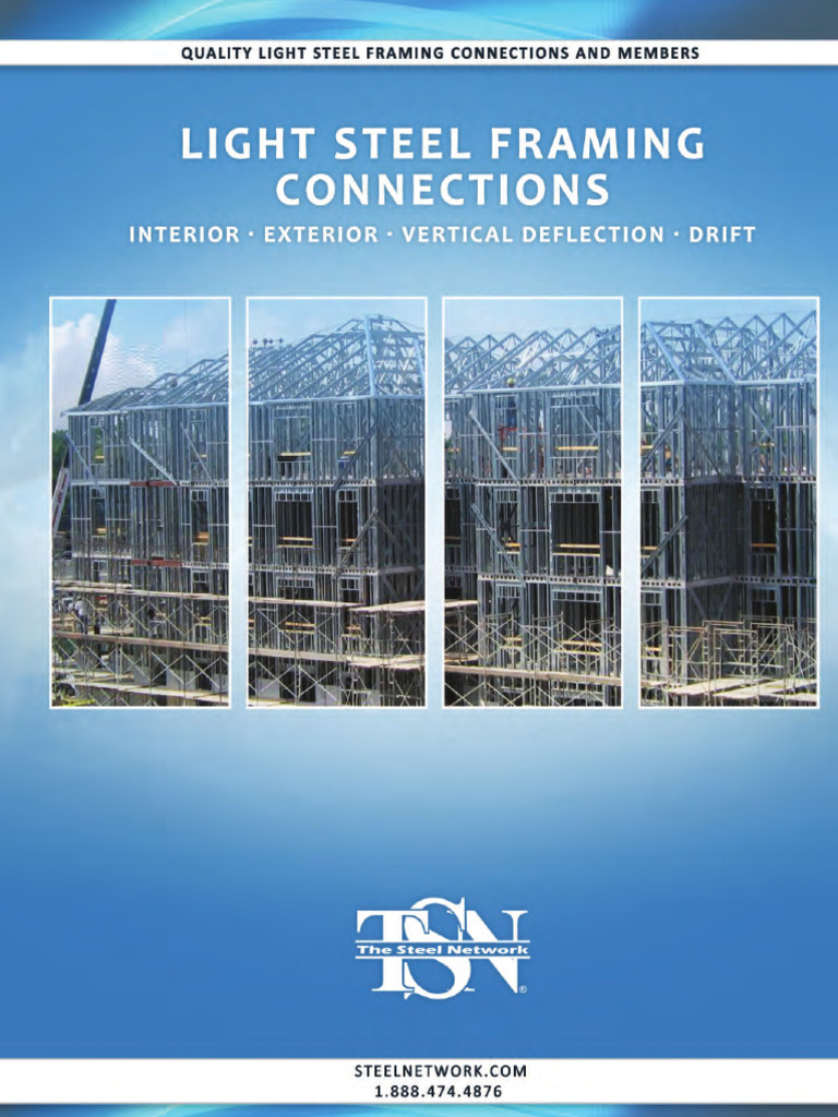 TSN Cold Formed Steel Framing Connections Technical Catalog | PDF