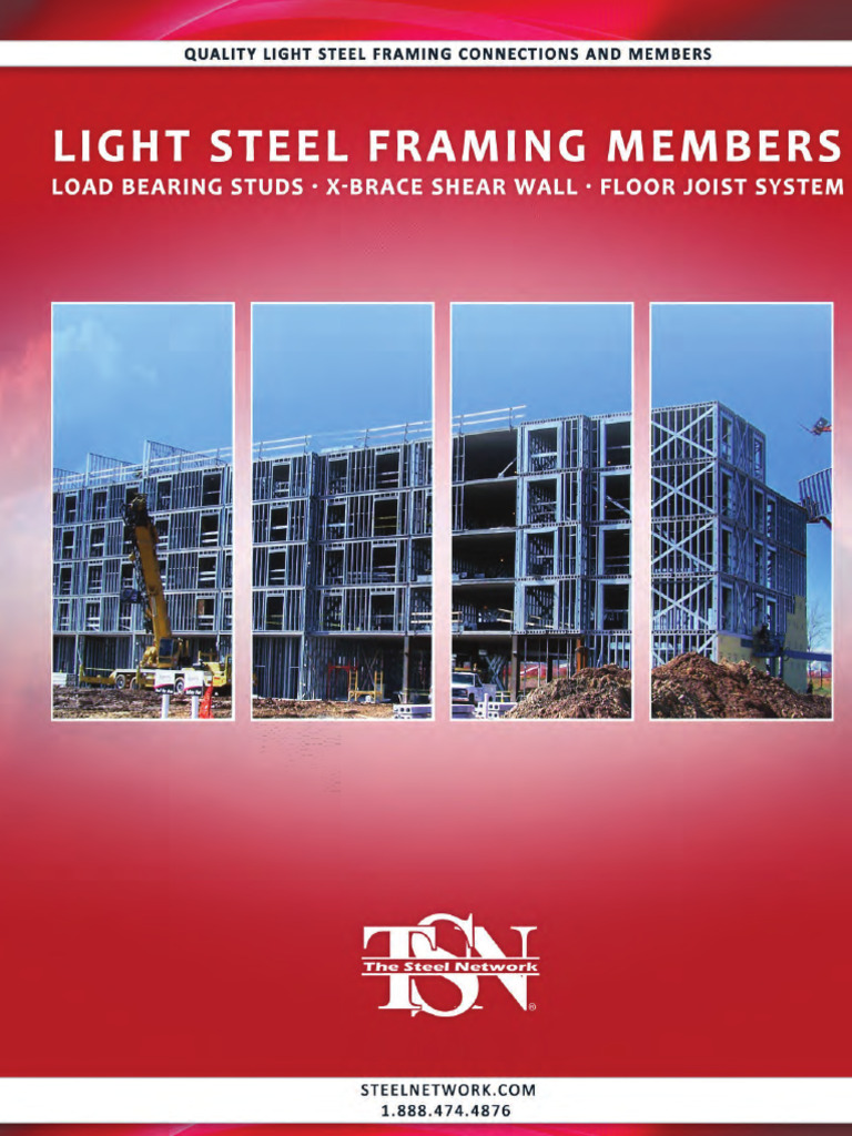 TSN Cold Formed Steel Framing Load Bearing Members Techical Catalog | PDF