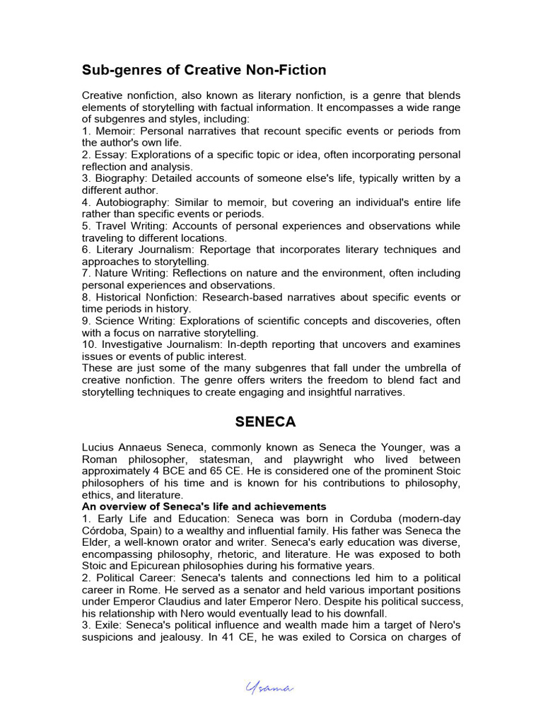 Creative Non Fiction-1 | PDF