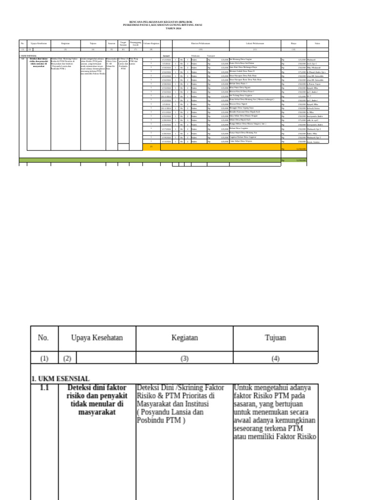RPK PATAS 2024 -BULANAN PTM (Autosaved) | PDF