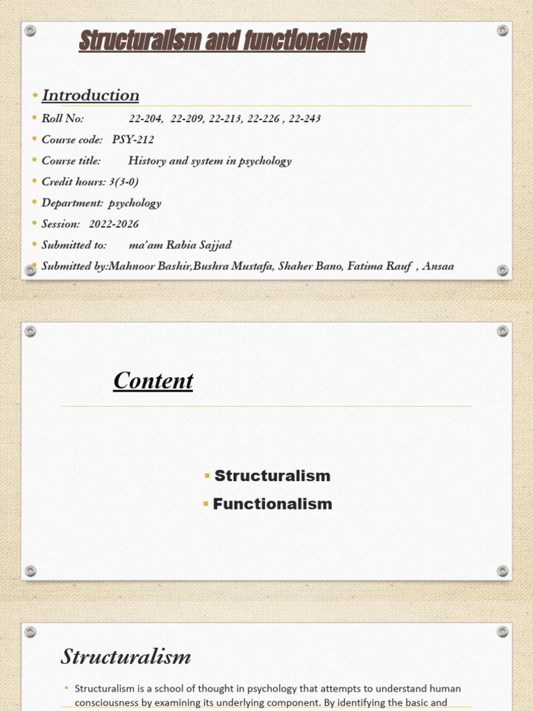 Structuralism and Functionalism | PDF