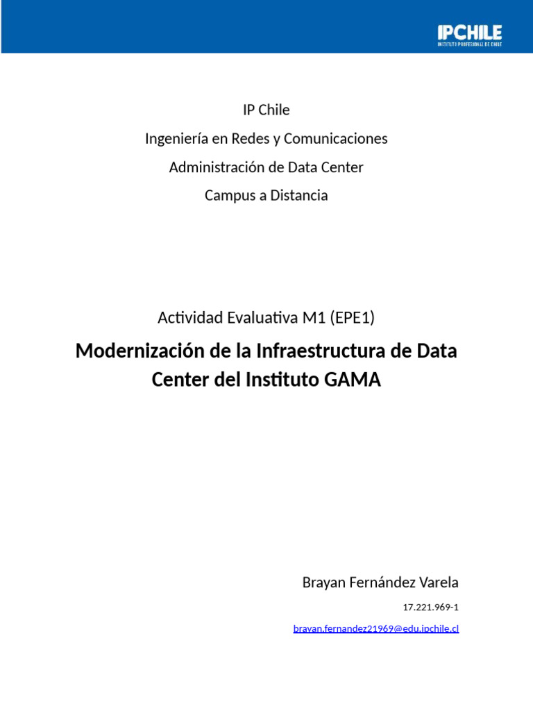 Desarrollo evaluación 1 Data Center | PDF Desarrollo evaluación 1 Data Center | PDF