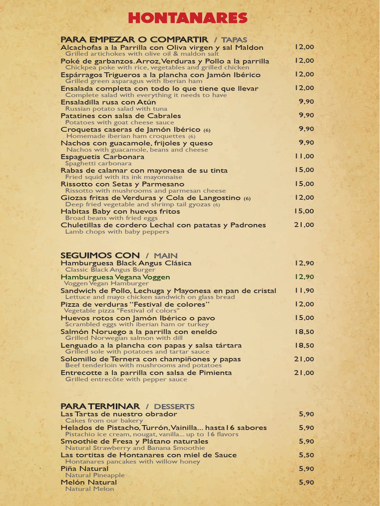 Para Empezar O Compartir: / Tapas | PDF