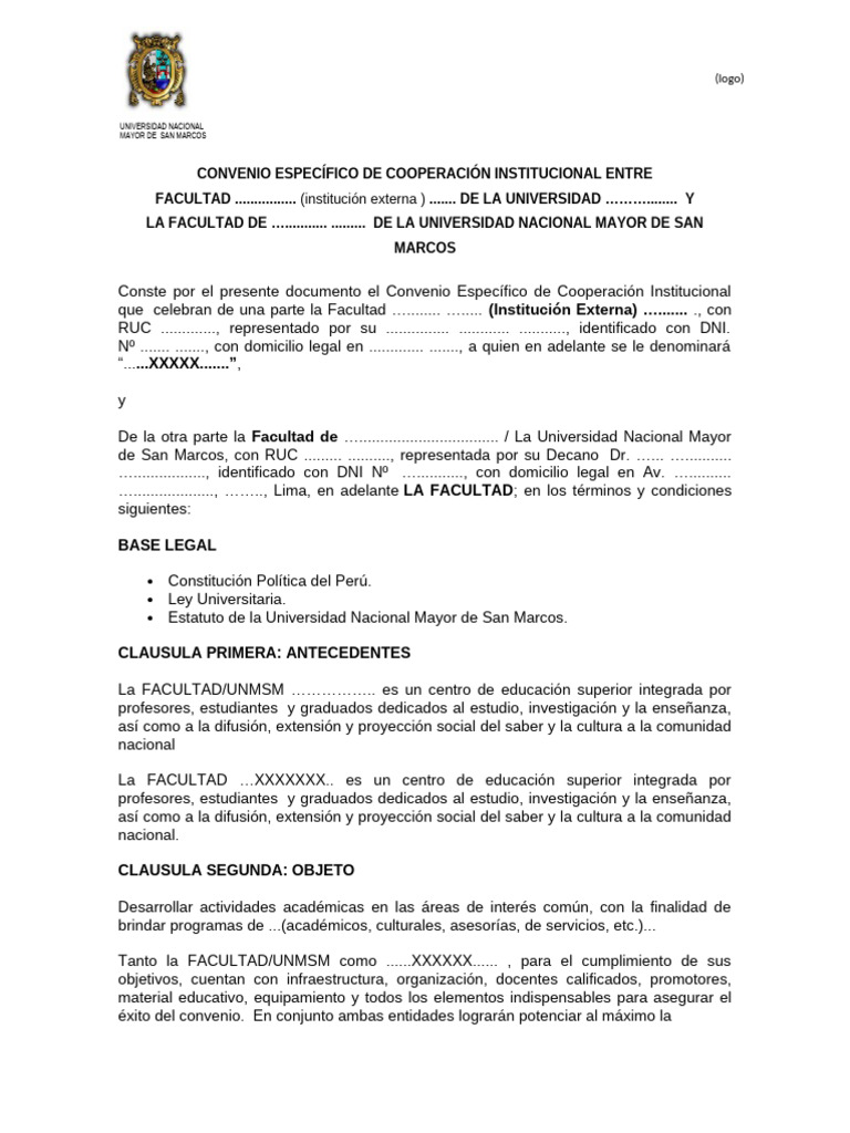 Convenio Especifico | PDF | Universidad | Ciencias sociales