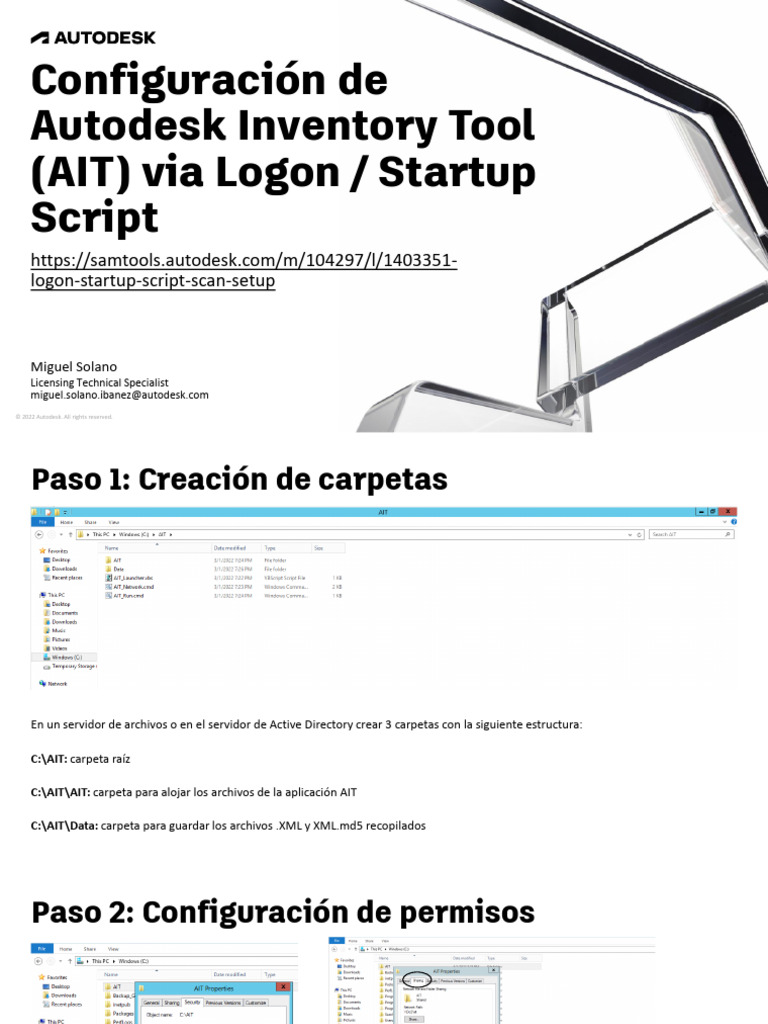 Autodesk Inventory Tool (AIT) Presentation Spanish - Configuracion de ...