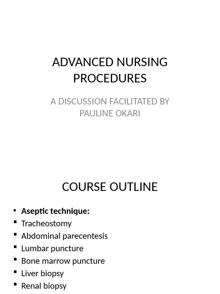 NURSING PROCEDURES by Barbie | PDF