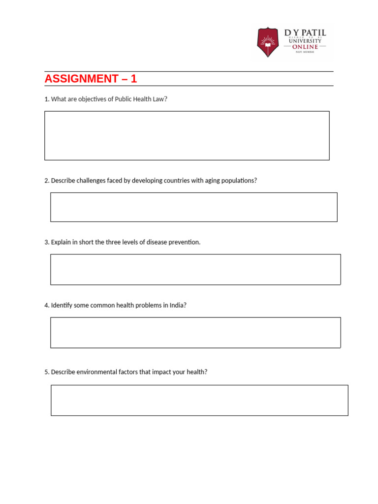 Public Health Challenges and Solutions | PDF | Self-Improvement