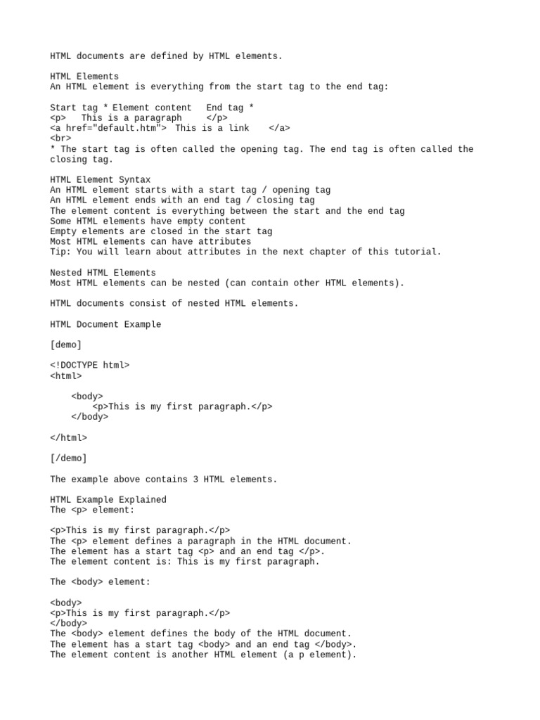 103.HTML Elements | PDF 103.HTML Elements | PDF
