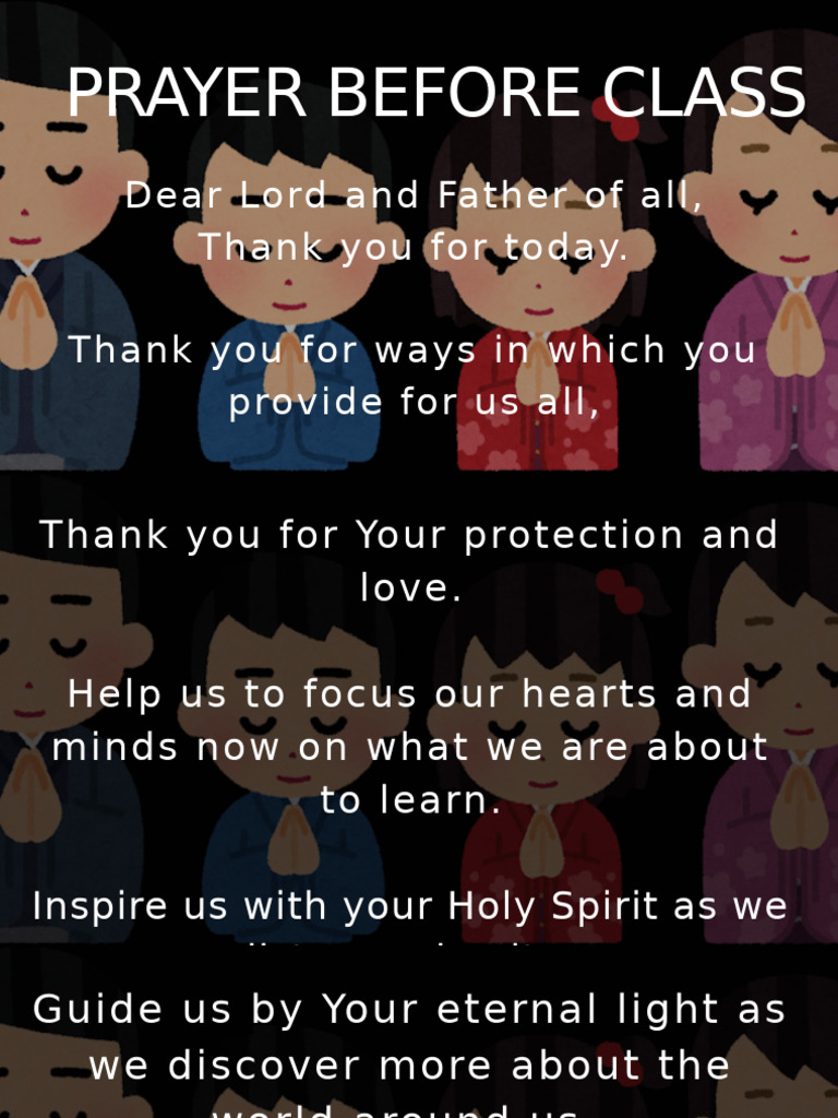 Prayer Before Class | PDF