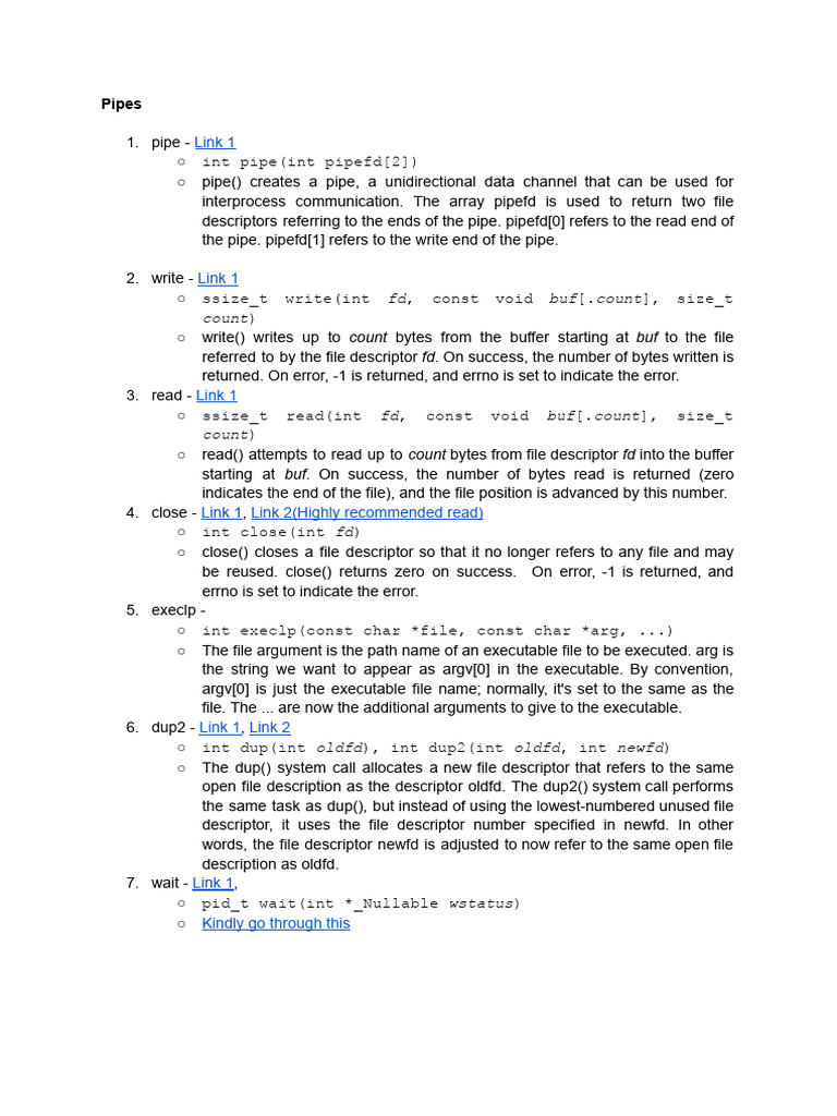 Preliminary Sheet Tutorial 3 - Pipes | PDF
