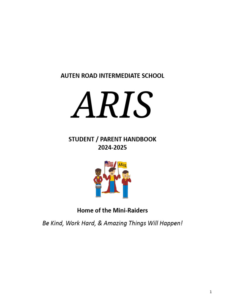 ARIS Student-Parent Handbook 2024-25 1 | PDF | Homework | Learning