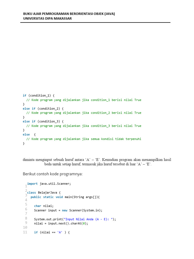 Pengertian Kondisi If ELSE If | PDF