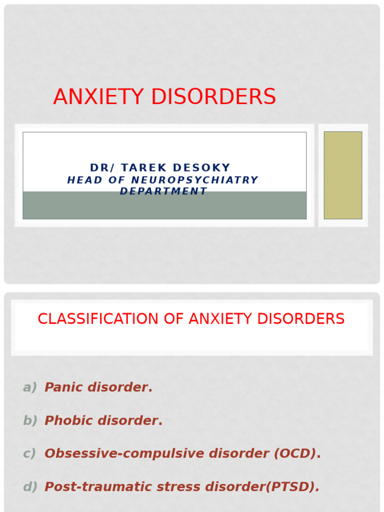 Anxiety Disorders Medical Students | PDF