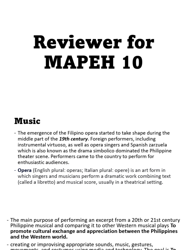 Reviewer For MAPEH 10 | PDF