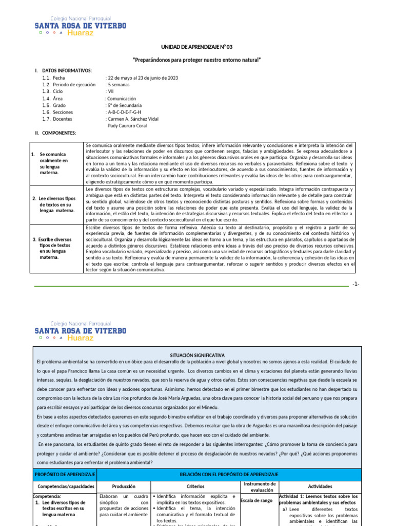 UdA #03 - 2023 - 5to. | PDF