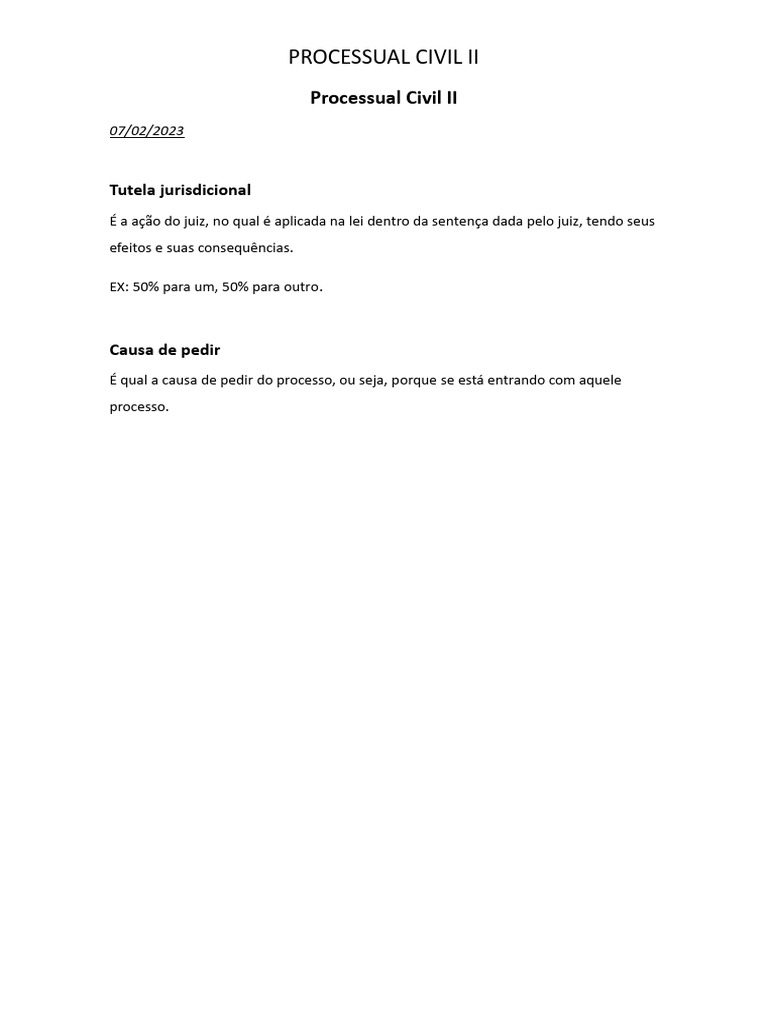 Processual Cívil II Parte 3 | PDF