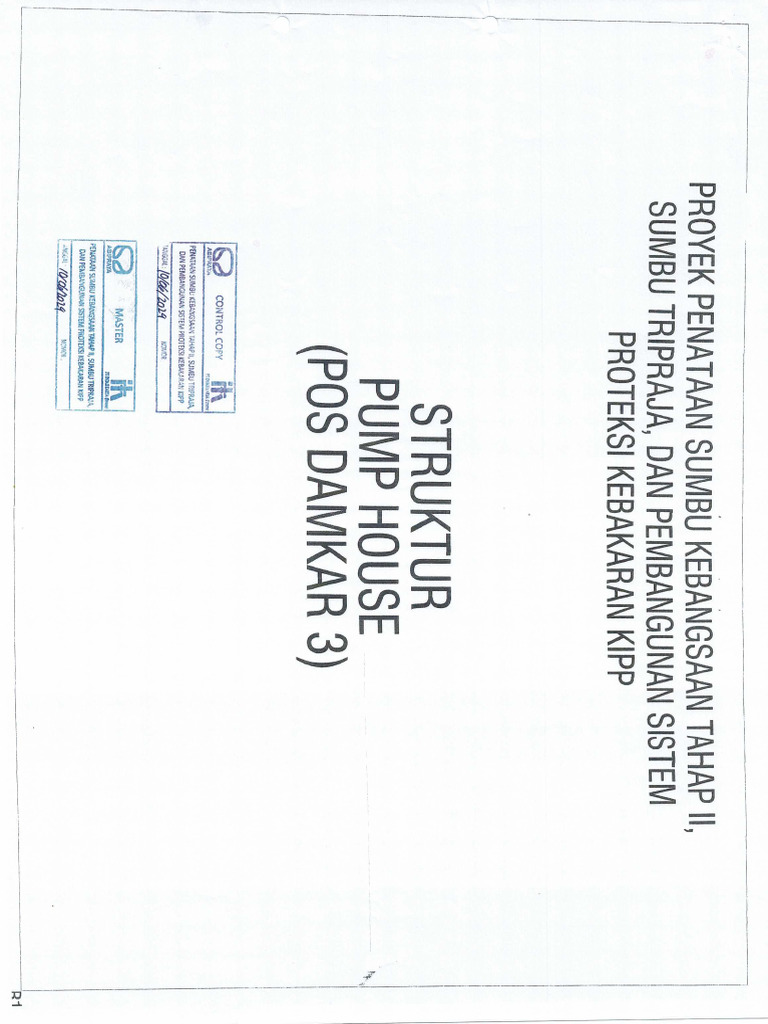 Struktur Pump House (Pos Damkar 3) MCC R1 10.06.2024 | PDF